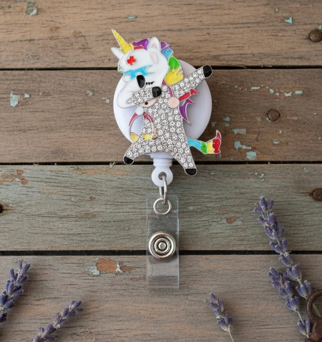 Unicorn Badge Reel - Bedazzled ID Display for Stylish Professionals ...